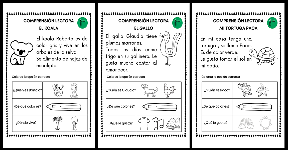 Lecturitas sencillas para trabajar la comprensión lectora en nivel ...