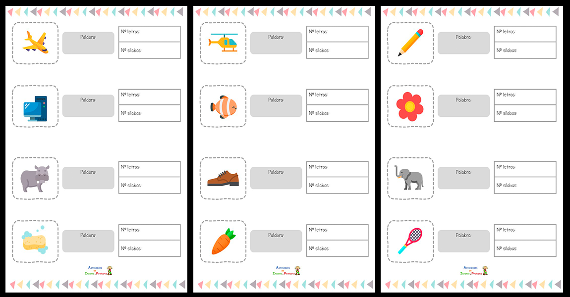 Número de sílabas y de letras de una palabra - Actividades de infantil ...
