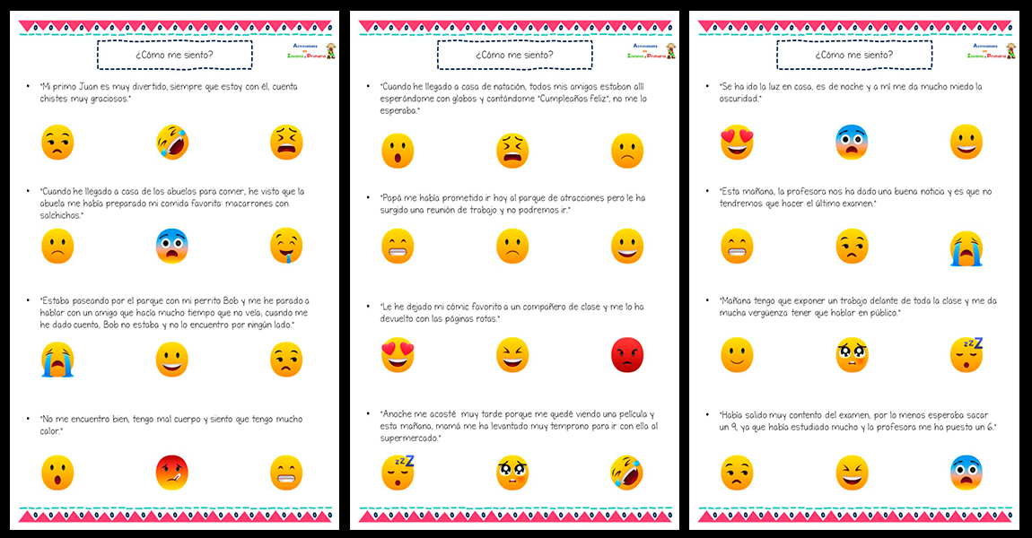 Inferencias: ¿Cómo me siento? - Actividades de infantil y primaria