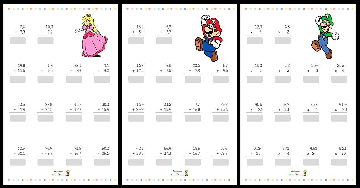 5 Hojas de Trabajo de Suma Suma de Centenas Super Mario Halloween ...