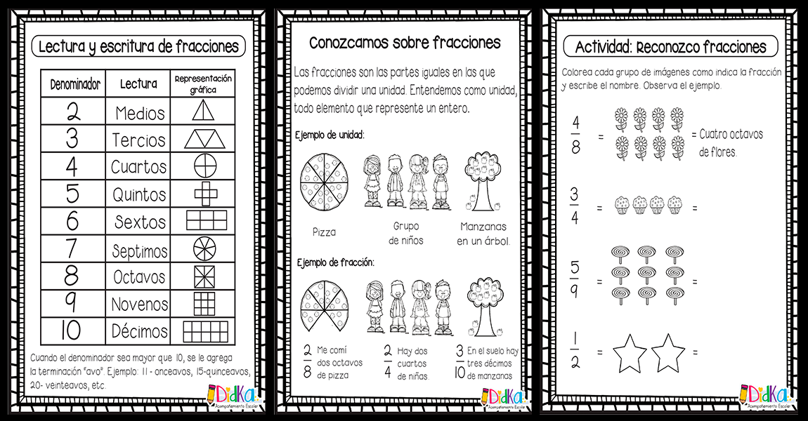 Hojas De Trabajo De Matemáticas De Fracciones Para Estudiantes De ...