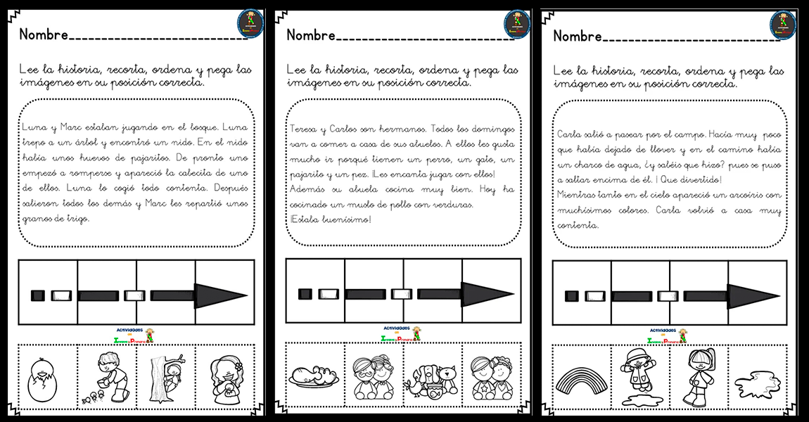Lecturas comprensivas con secuencias temporales - Actividades de ...
