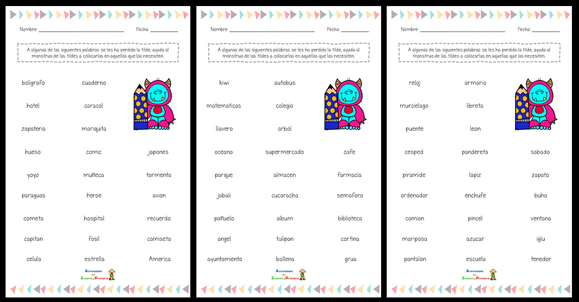 portada palabras con tilde