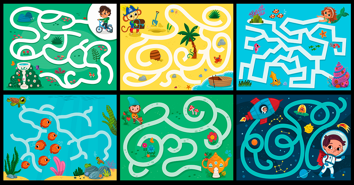 Colección de preciosos laberintos para niños - Actividades de infantil ...
