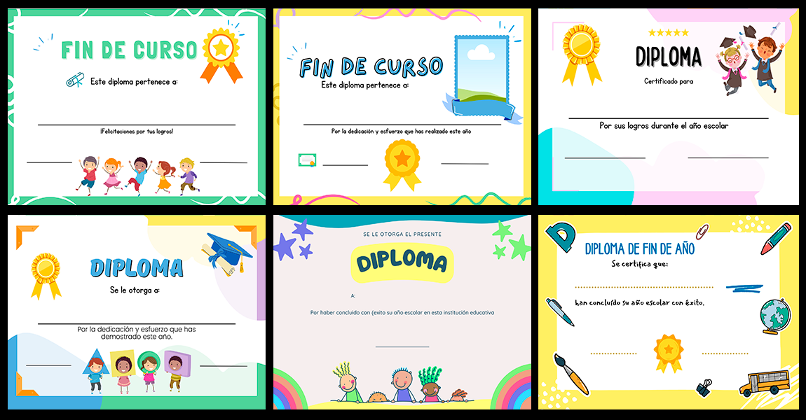 Diplomas editables para entregar a final de curso - Actividades de ...