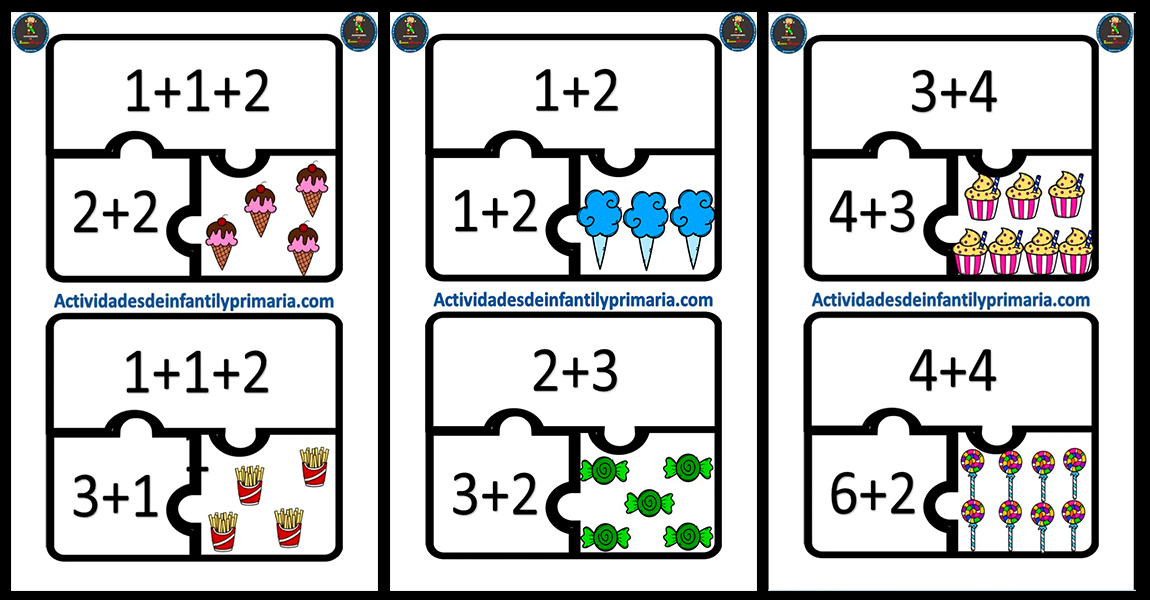 Puzles manipulativos para aprender a sumar con pistas visuales ...