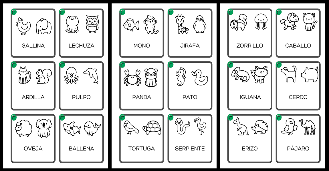 Iniciación a la lectura: Vocabulario de animales - Actividades de ...