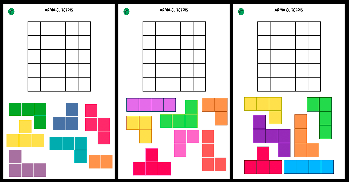 Divertido juego de razonamiento lógico: Tetris - Actividades de infantil y primaria