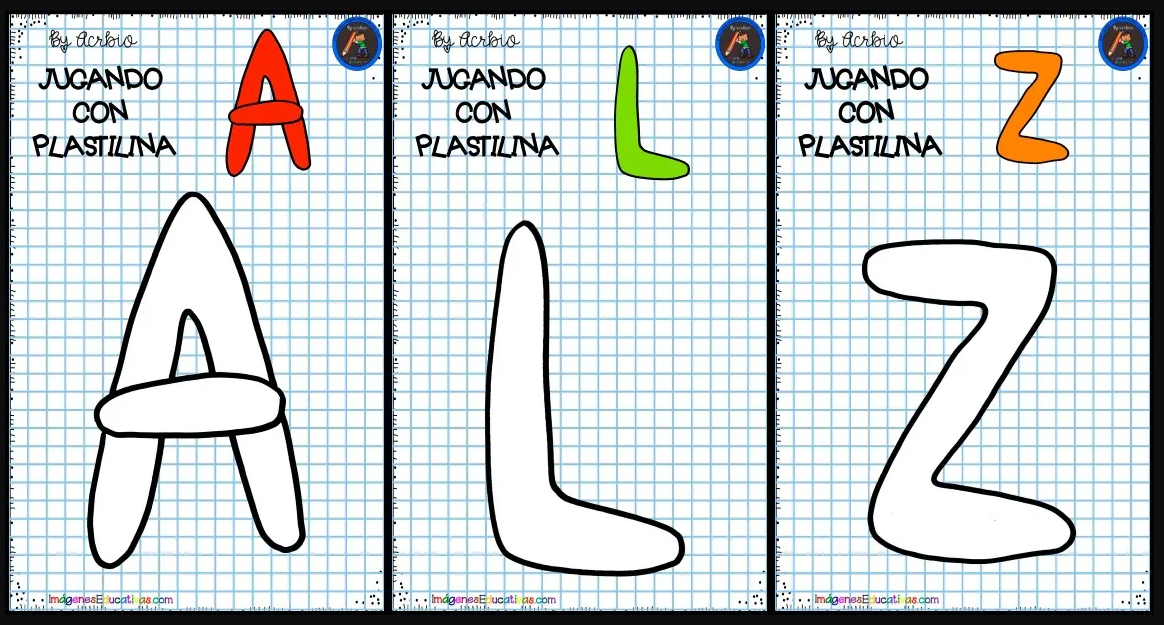 Aprendemos el abecedario con plastilina - Actividades de infantil y ...