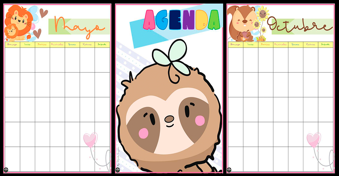 Preciosa agenda infantil de Star Leyva - Actividades de infantil y primaria