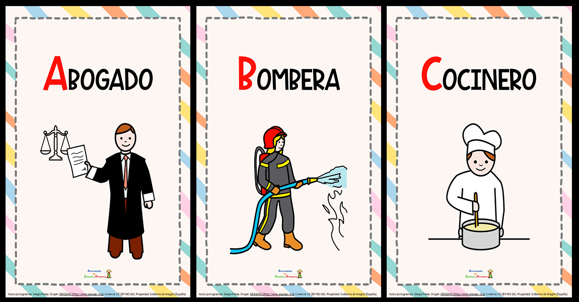 El abecedario de las profesiones con pictogramas - Actividades de ...
