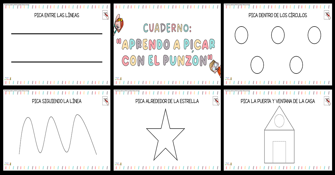 Trabajamos la motricidad fina con el punzón - Actividades de infantil y ...