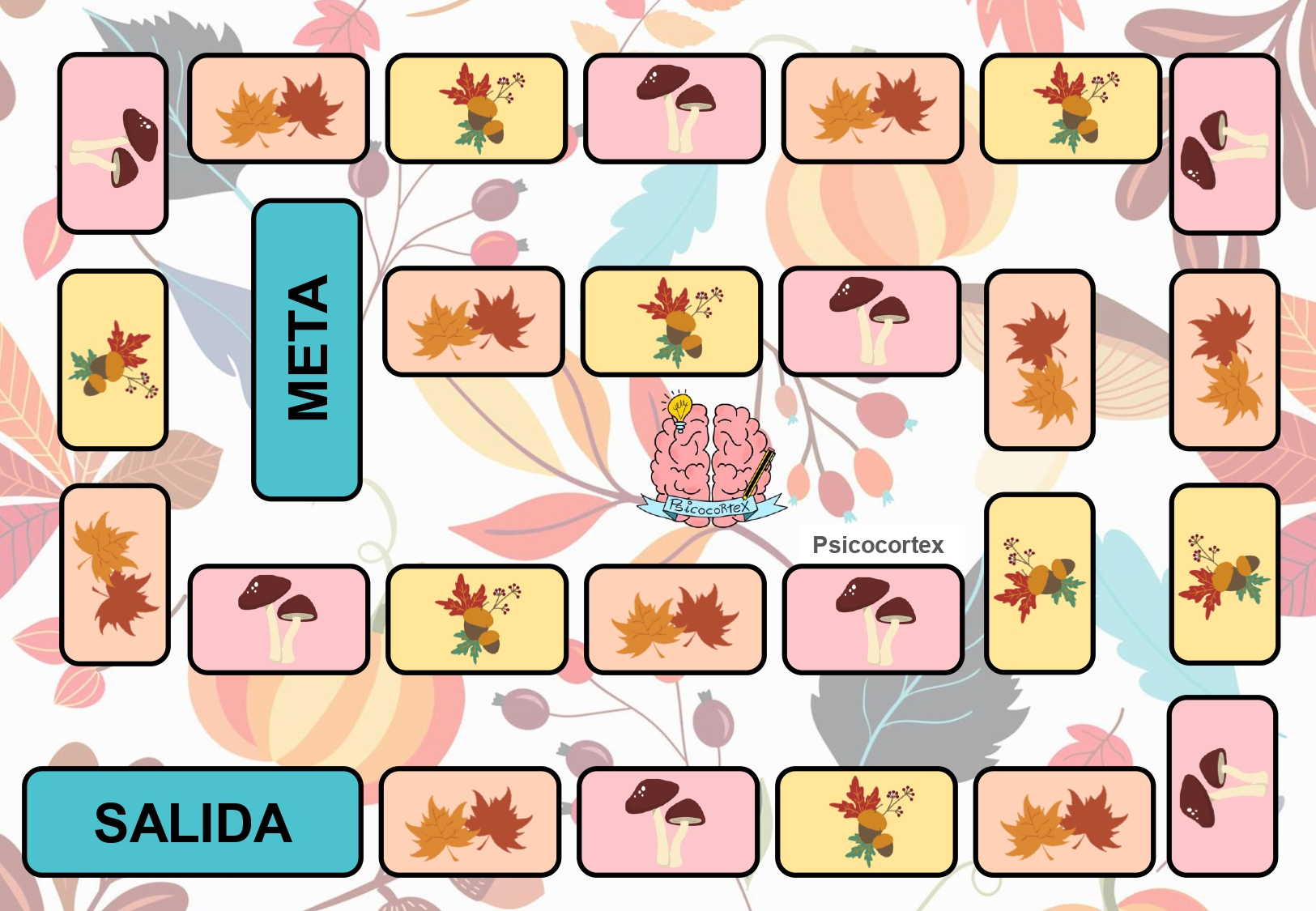 Divertido Tablero matemático con la temática del otoño - Actividades de ...