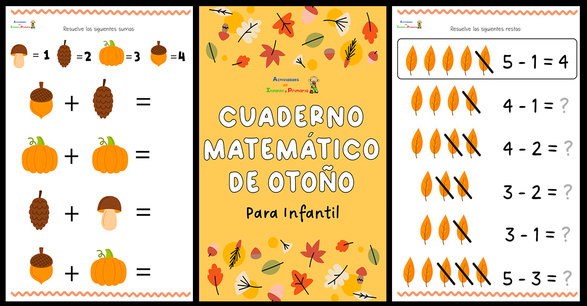 Súper cuaderno matemático de otoño para Infantil - Actividades de ...