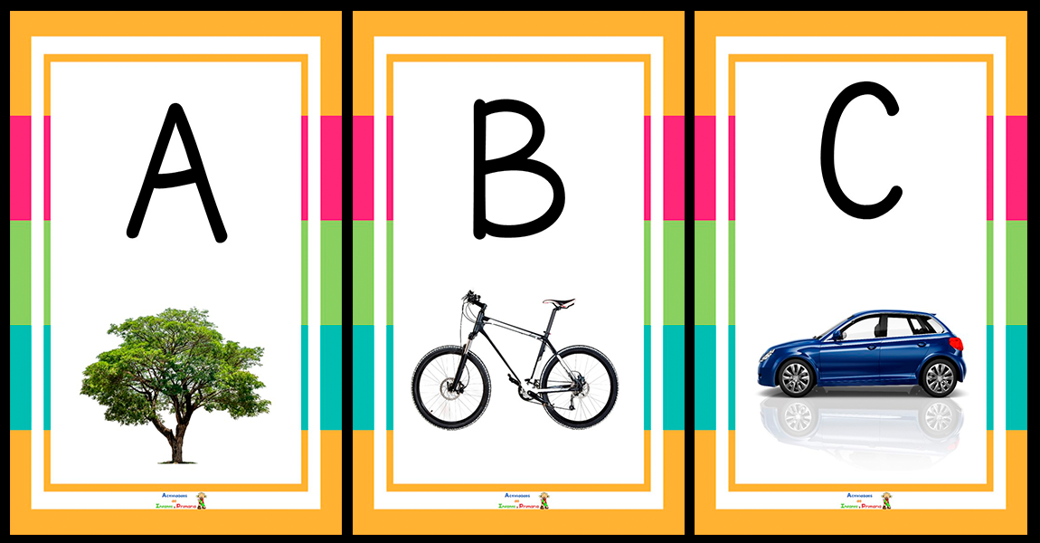 Abecedario ilustrado con fotografías reales - Actividades de infantil y ...