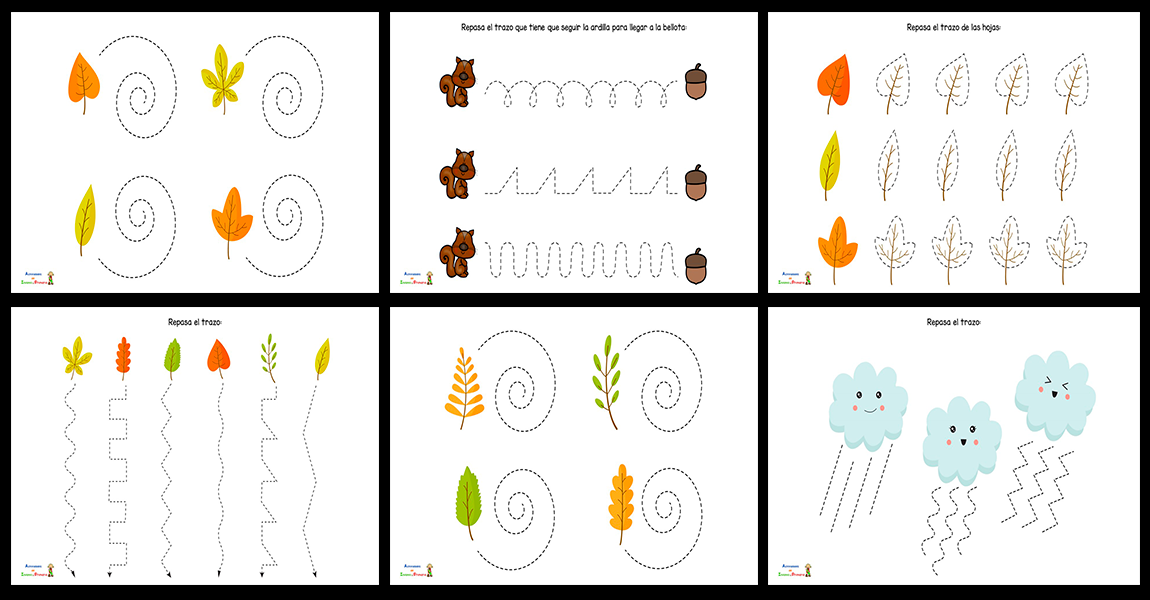 Completo cuadernillo grafomotor de otoño - Actividades de infantil y ...