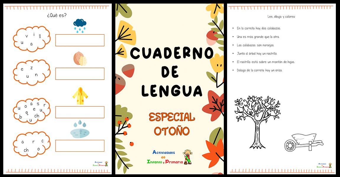 Cuaderno de actividades otoñales de Lengua - Actividades de infantil y ...