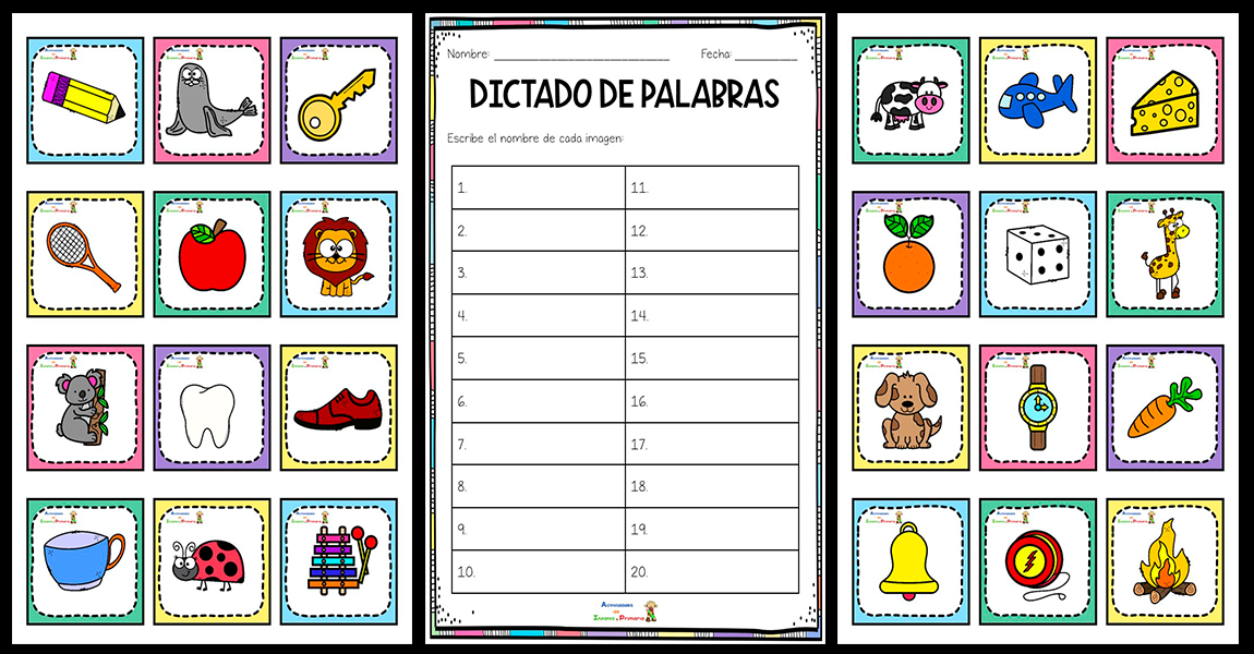 portada dictado palabras