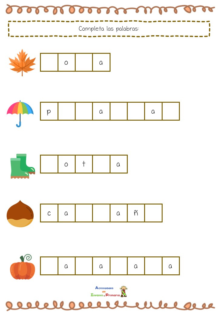 vocabulario otoño (1)