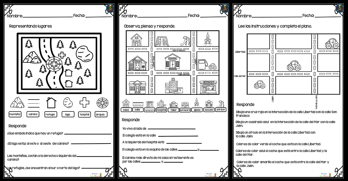 Mapa De Calles En Blanco Para Niños