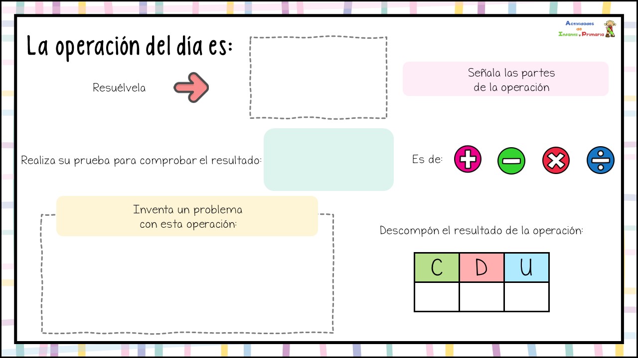 la operacion matematica del dia
