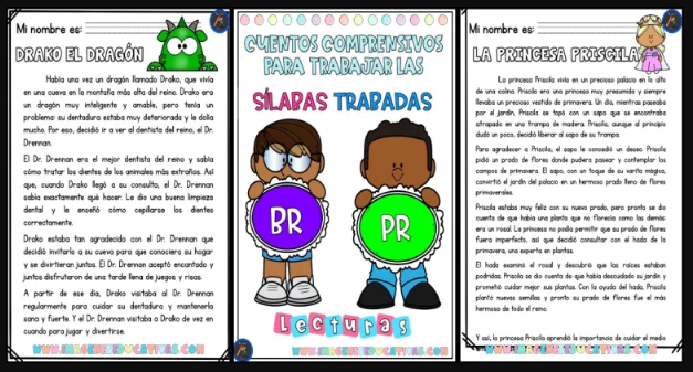 Preciosos cuentos para trabajar las sílabas trabadas - Actividades de ...