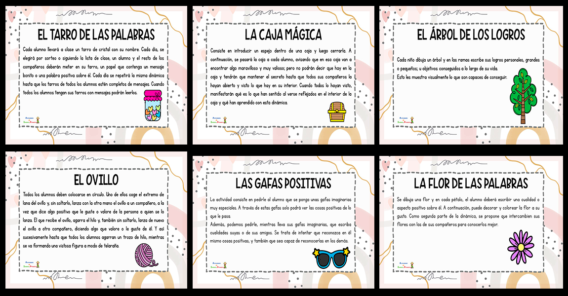 Preciosas dinámicas para trabajar la autoestima en el aula ...