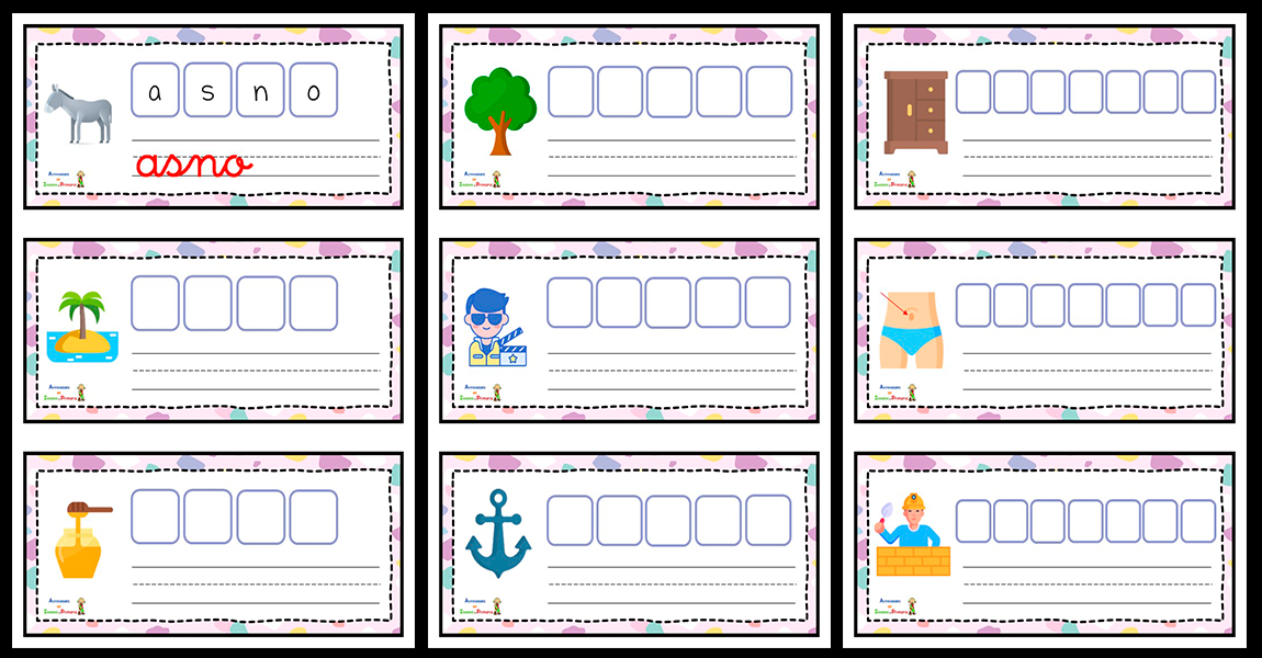 portada tarjetas lectoescritura silabas inversas