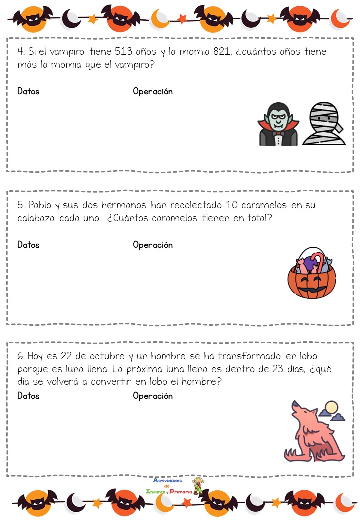 problemas matematicos de Halloween (2)