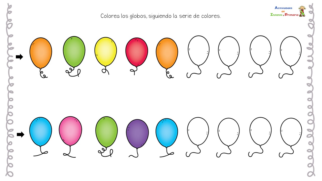 Ejercicios Y Fichas Con Patrones Y Secuencias Para Nios