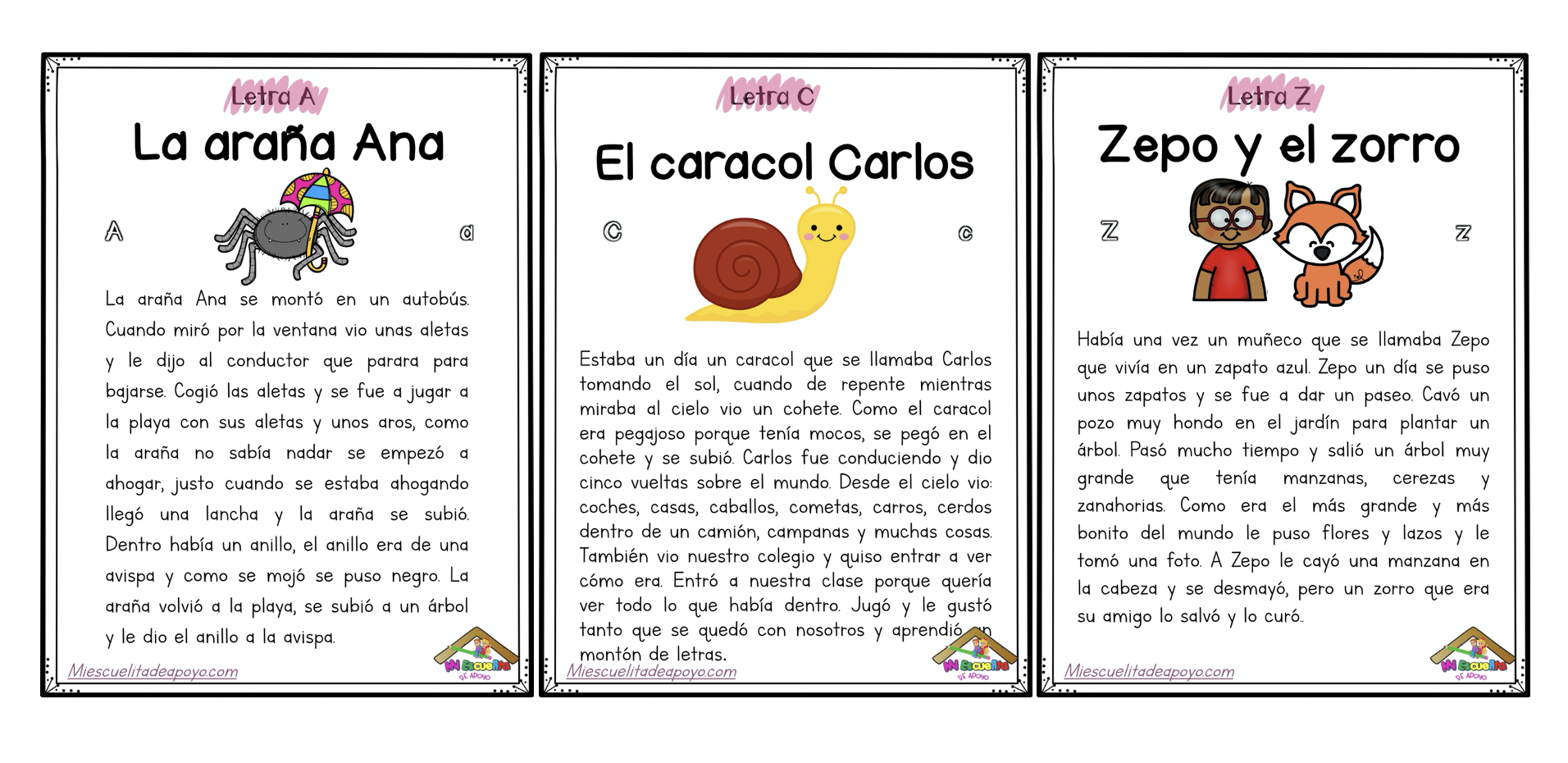 COLECCIÓN DE Cuentos con las Letras del Abecedario - Actividades de infantil y primaria