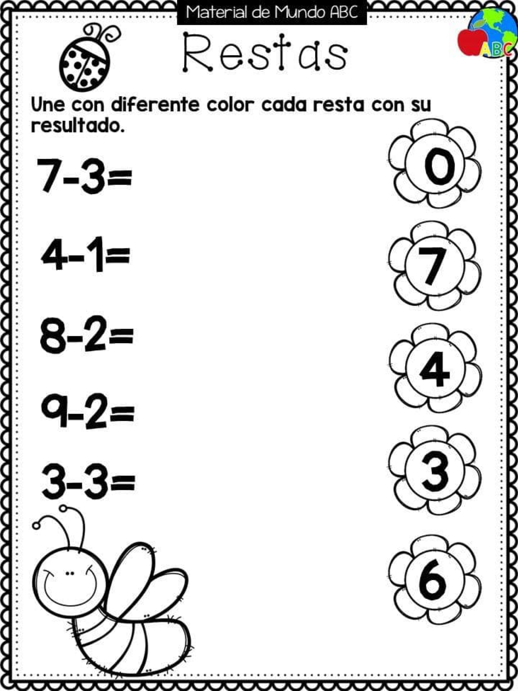 Cuadernito para trabajar las operaciones básicas de sumar y restar 8