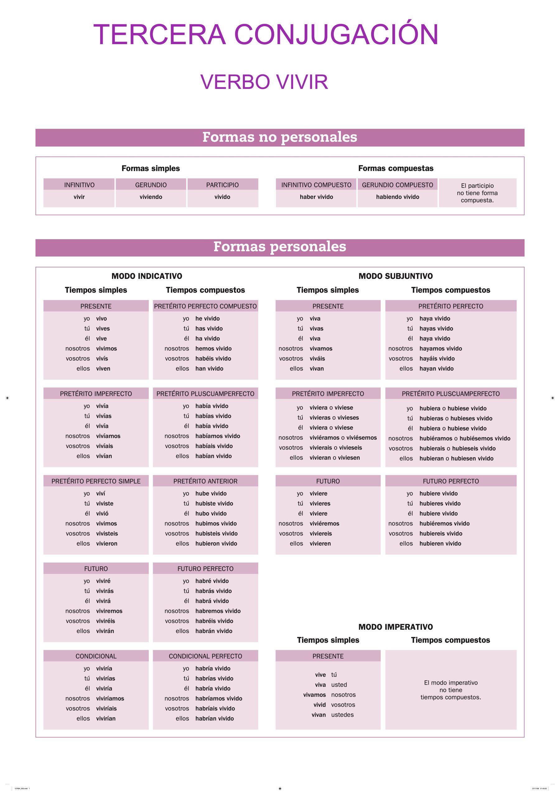 LÁMINAS CON LAS TRES CONJUGACIONES VERBALES ESPECIAL PRIMARIA 3