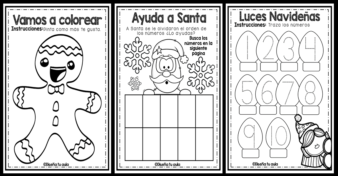Cuaderno de repaso con temática navideña para Infantil - Actividades de ...