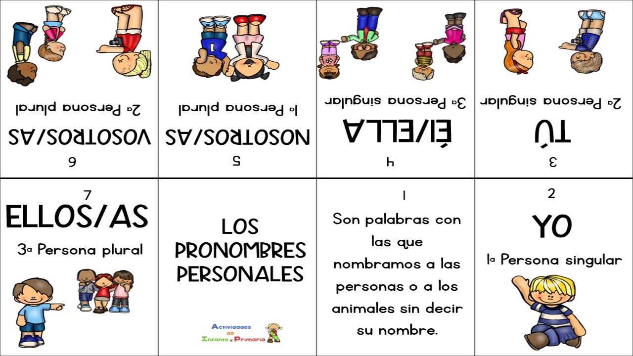 Hojas De Trabajo De Pronombres Para Primer Grado Ficha De Actividades: