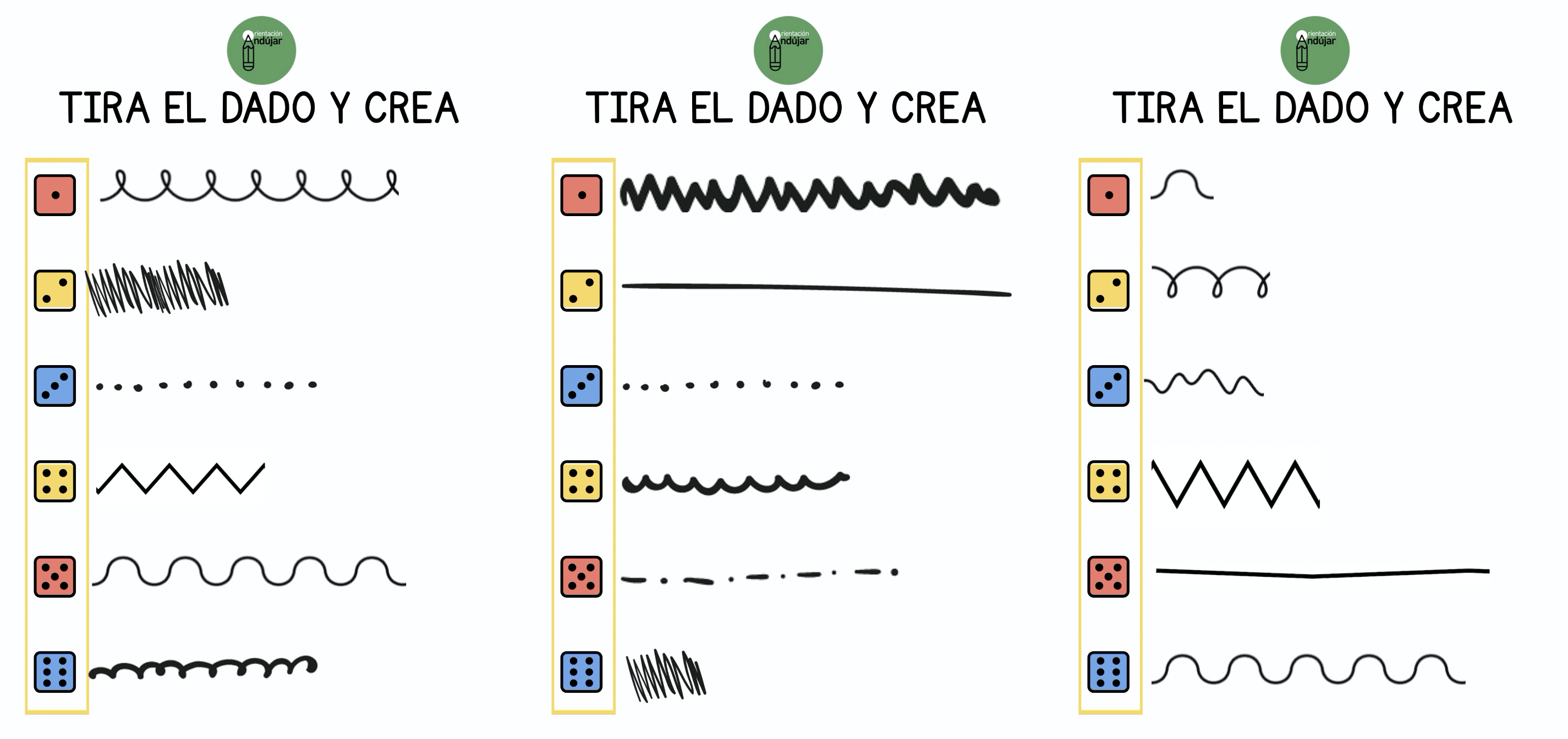 Divertida actividad de grafismo creativo: Tira el dado y dibuja ...