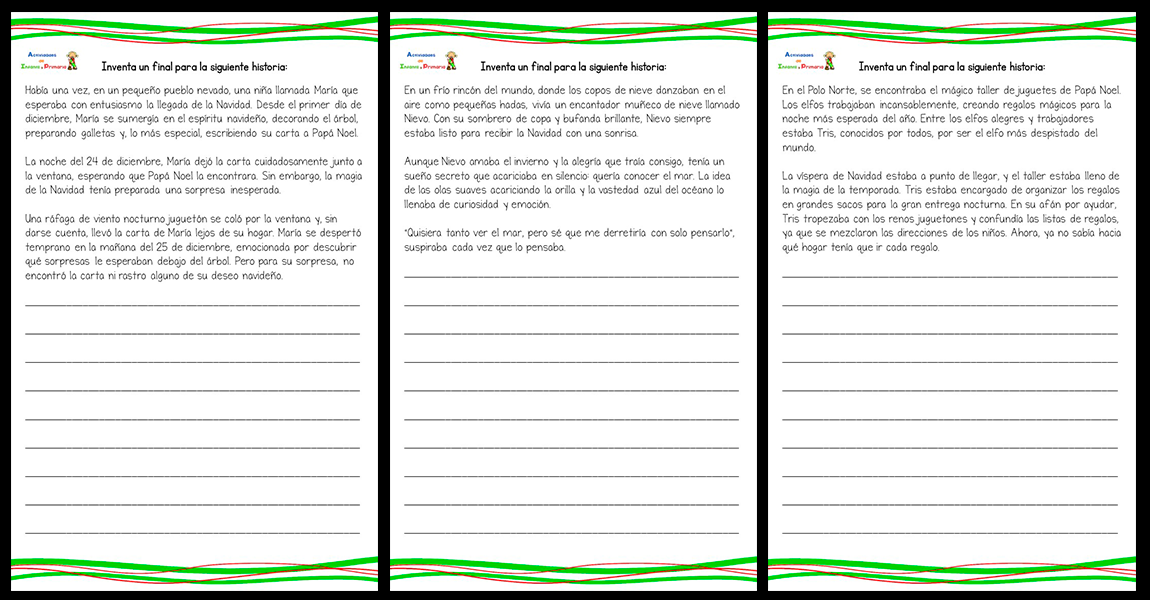 Inventa el final de estas bonitas historias de Navidad - Actividades de ...
