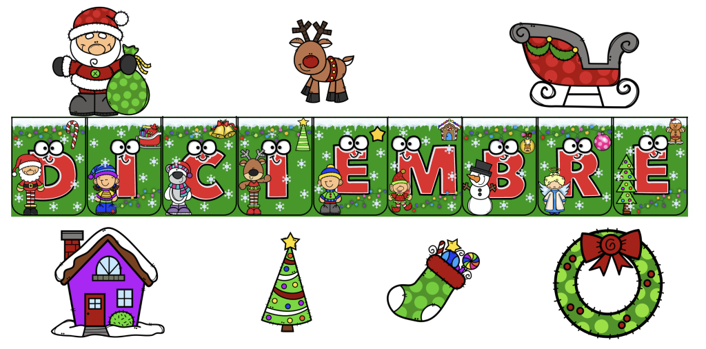 Preciosos banderines para decorar tu aula el mes de diciembre ...