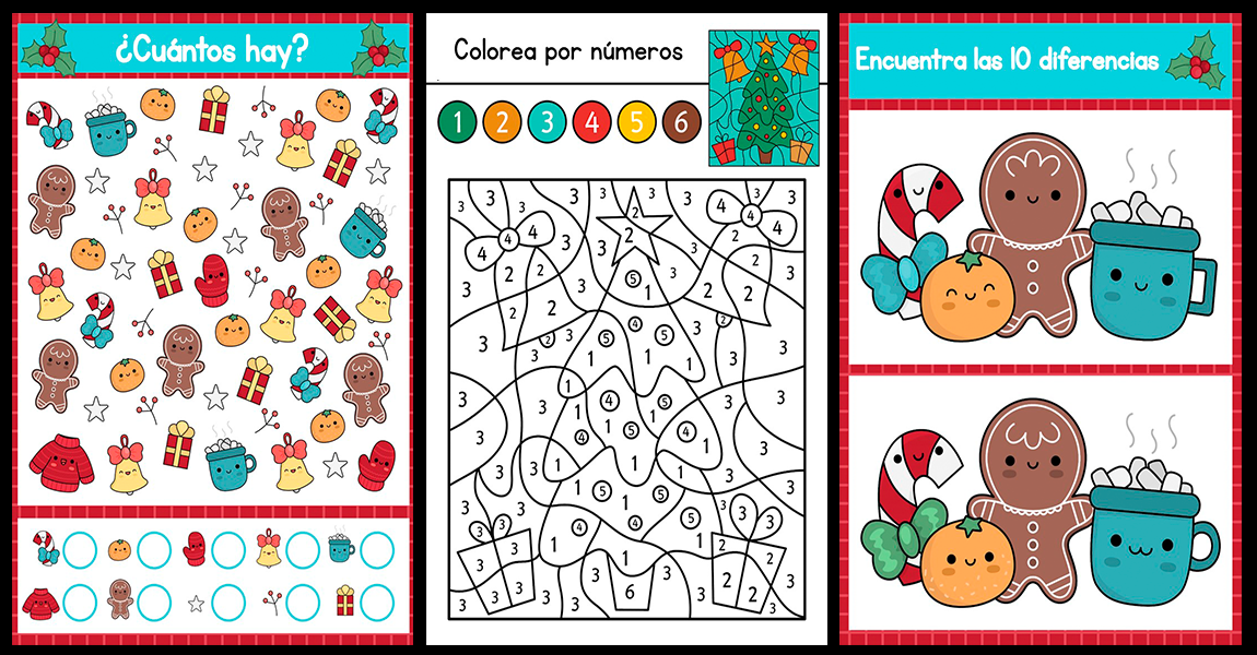 Cuadernillo navideño para trabajar la atención - Actividades de ...