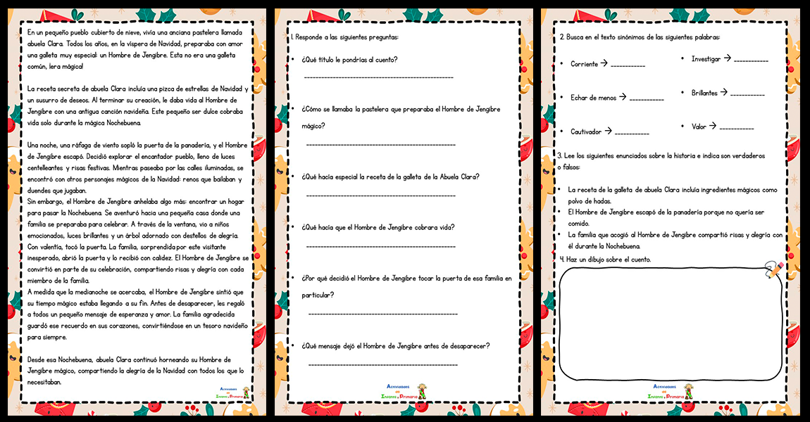 Trabajamos la comprensión lectora con este bonito cuento navideño ...