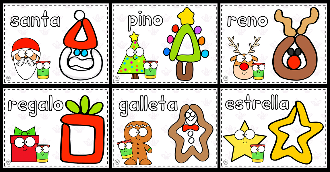Dibujos de Navidad para diseñar con plastilina - Actividades de ...