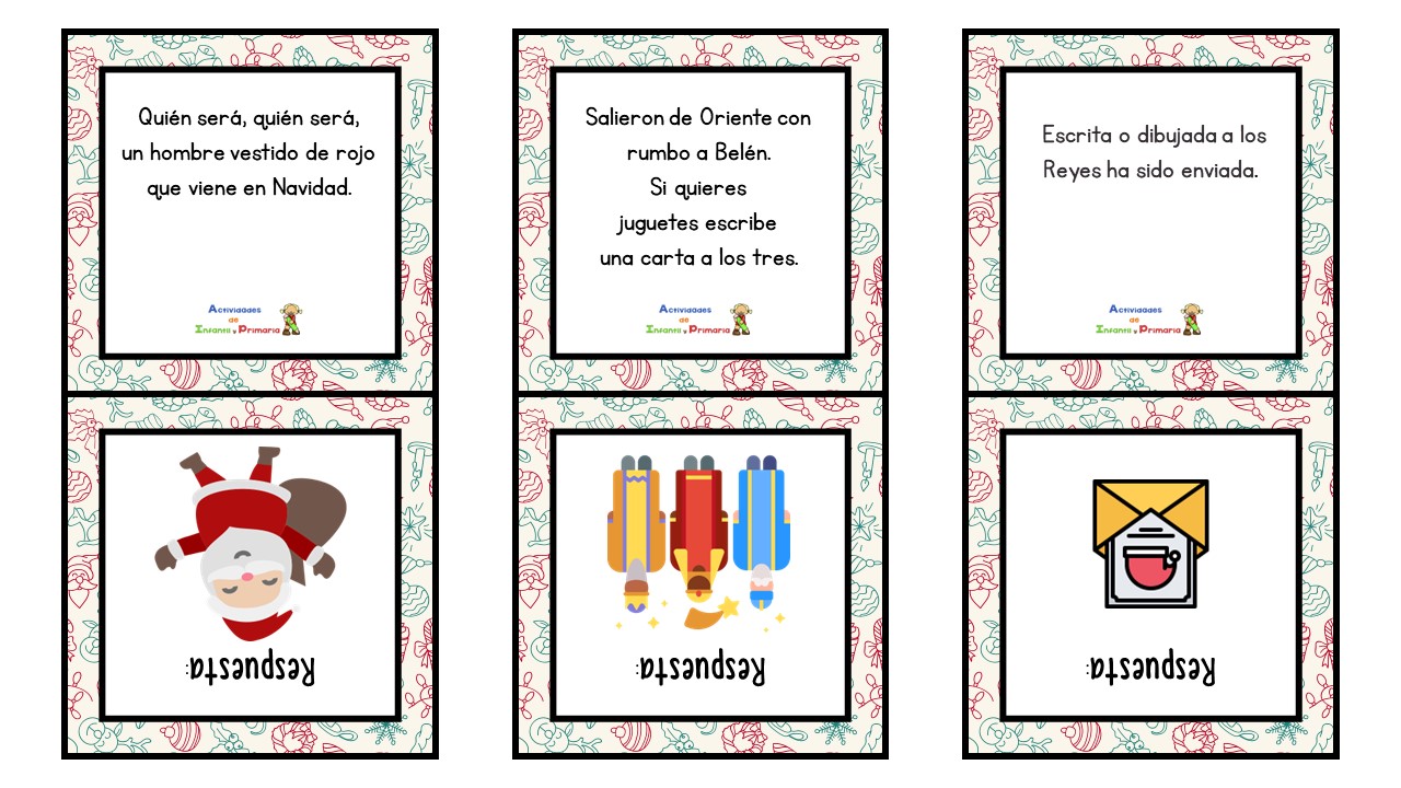 Preciosa colección de adivinanzas navideñas - Actividades de infantil y ...