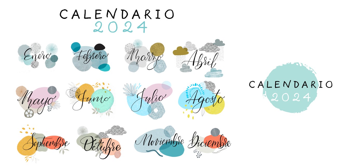 Bonito calendario Lettering 2024 para tu clase - Actividades de ...