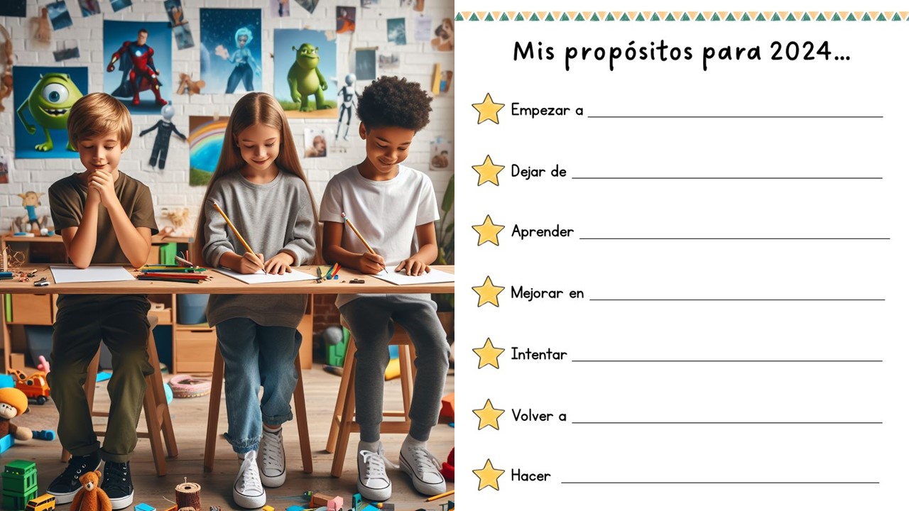 Mi lista de propósitos para 2024 - Actividades de infantil y primaria