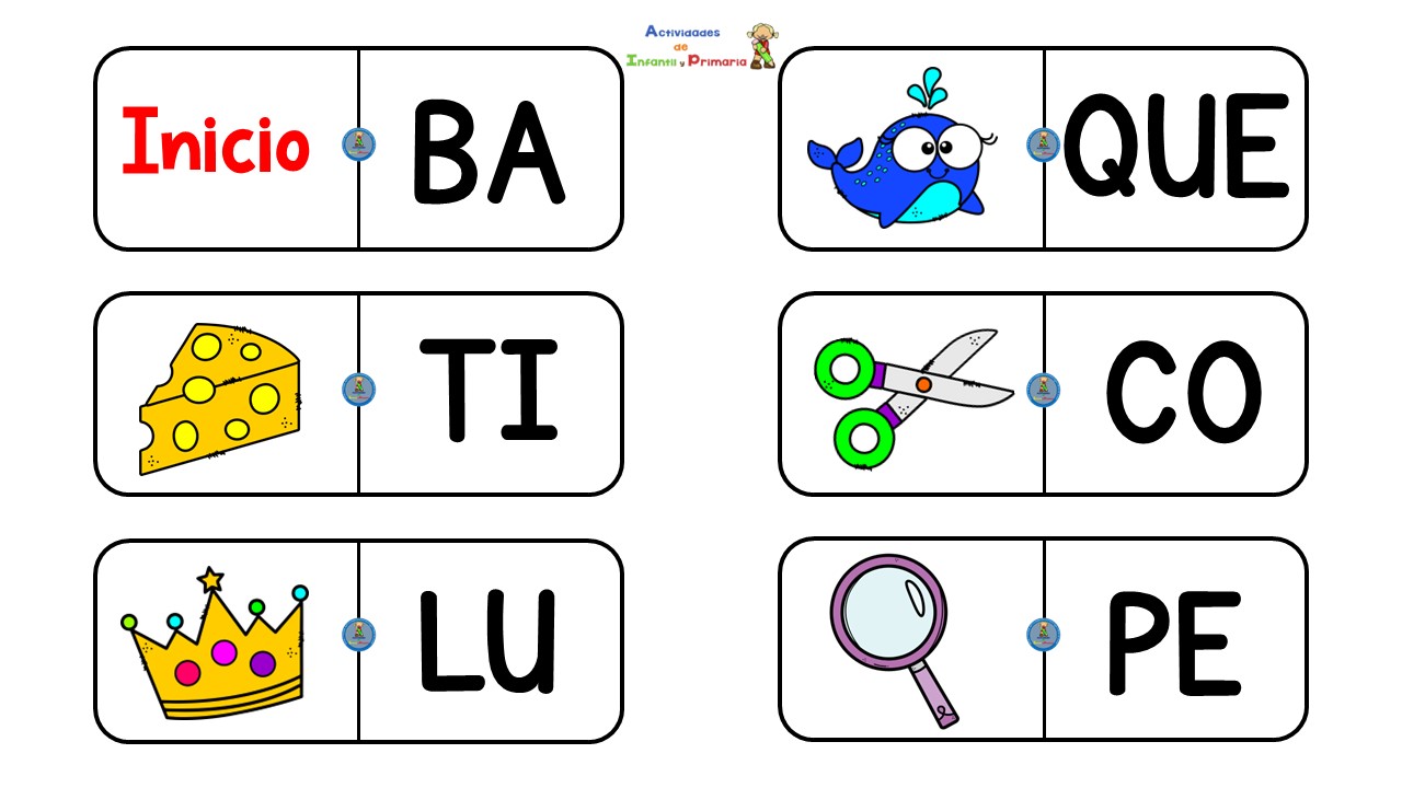 Dominó sílaba - imagen para trabajar la conciencia silábica ...