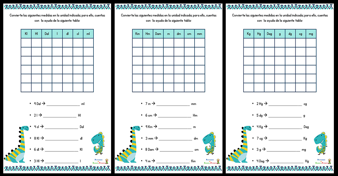 Hojas De Práctica De Conversión De Unidades 2.4. Conversión De
