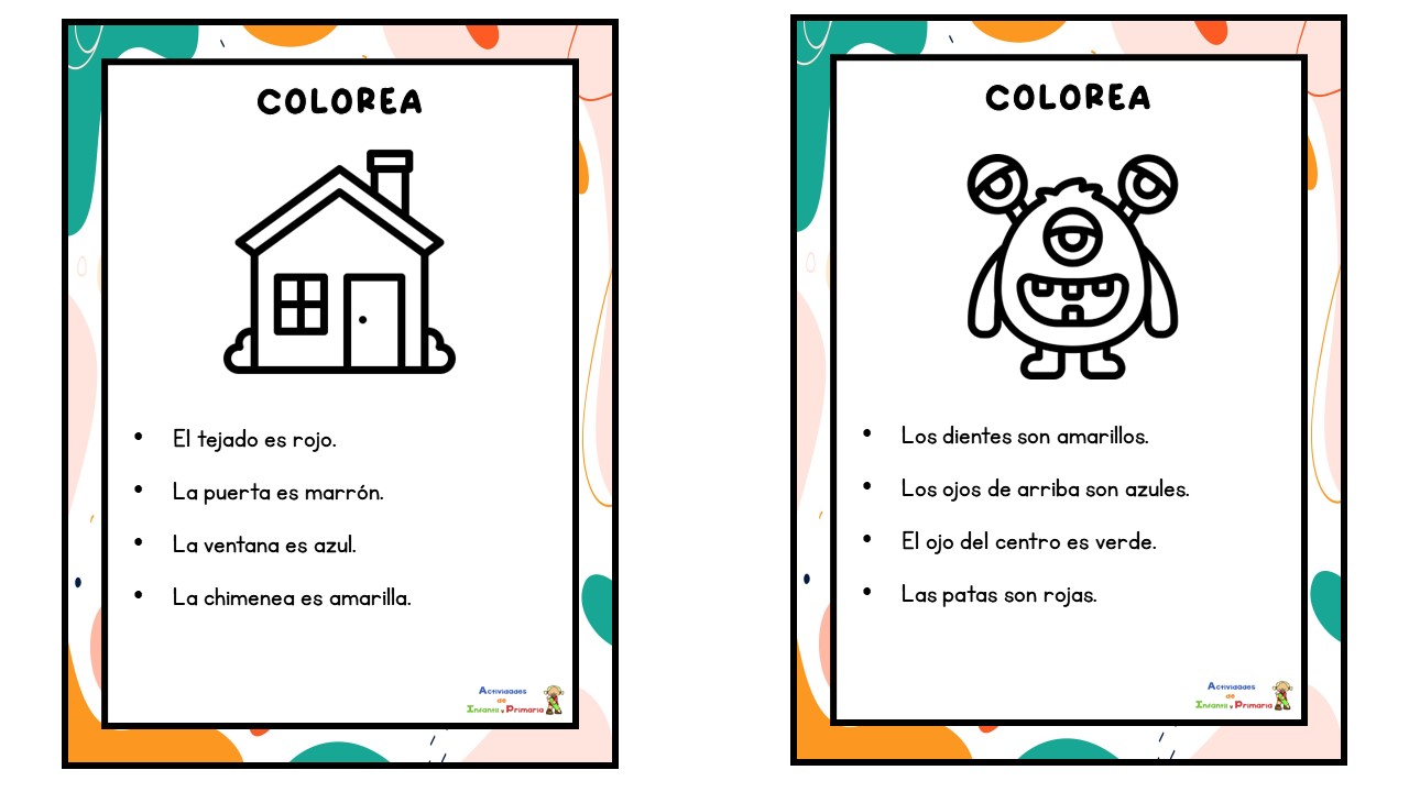 Tarjetas para trabajar la comprensión lectora: Lee, comprende y colorea ...