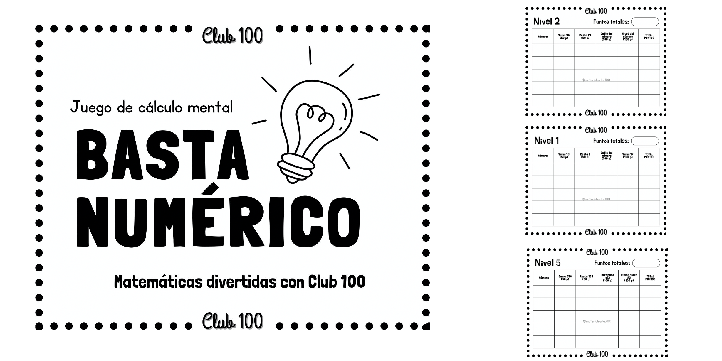 Vamos a jugar a Basta Numérico - Actividades de infantil y primaria