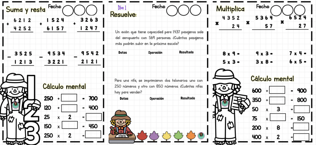 Super Cuadernito de actividades variadas de suma, resta y ...