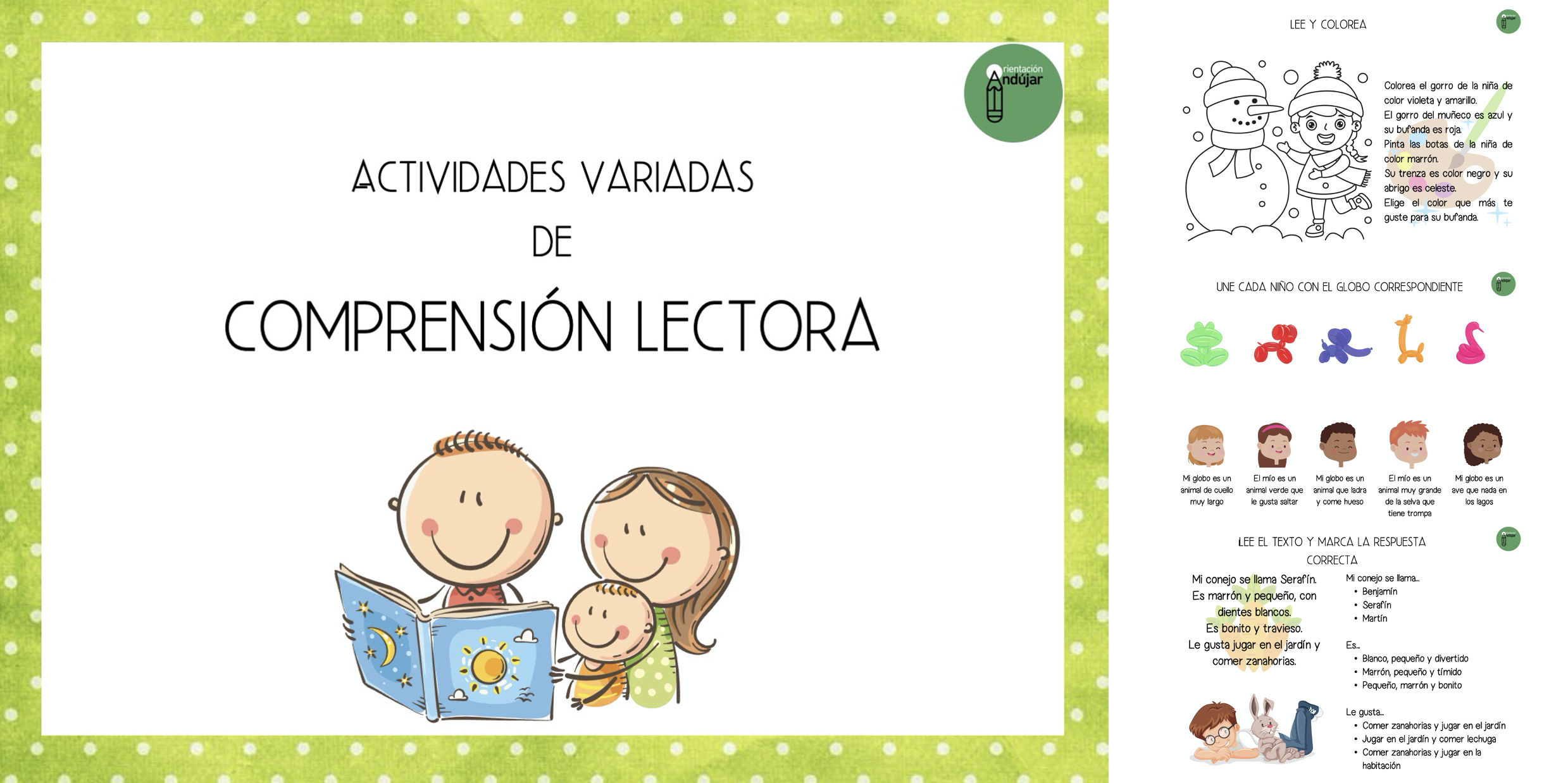 Cuaderno de actividades variadas de comprensión lectora - Actividades ...